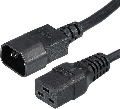 Patikil Ac Power Cord 3 Prong C14 Male To C19 Female 164ft 250v 10a 16a Pdu Cable