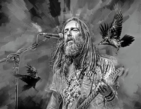 Chris Robinson The Black Crowes Mixed Media By Mal Bray Fine Art America