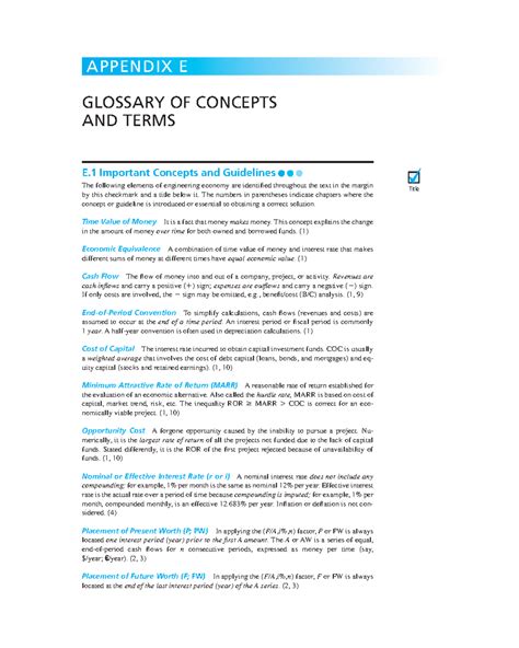 Glossary Of Concepts And Terms In Engineering Economy Eng 101 Studocu