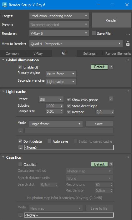 Where Are V Ray Quick Settings In V Ray 6 Megarender Blog
