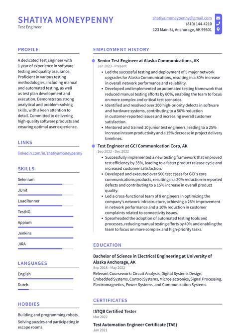 Tesla Test Engineer Resume Examples Resumecat