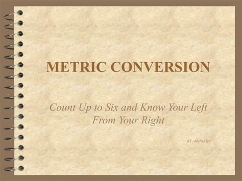 Metric Conversion Ppt Physics Science