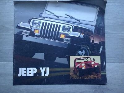 1986 Jeep Yj Auto Dealer Sales Brochure Original 8 Pgs Ebay
