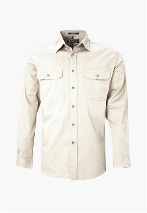 Pilbara Mens Open Front Long Sleeve Work Shirt Rm500bt W Titley And Co