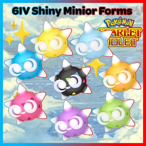 Pokemon Scarlet And Violet Pokemon All Minior Form Shiny Br Gen 9 6iv ⚡ 100 Safe And Legal ⚡