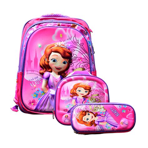 Mochila Luz Led Con Lapicera Lonchera 3d Princesita Sofía Buytiti