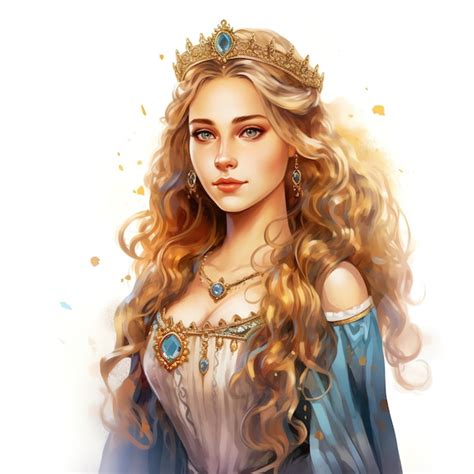 Premium Photo Medieval Princess Medieval Watercolor Fantasy