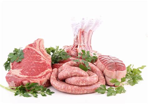 Assortment Of Raw Meat Stock Image Image Of Parsley 22330455