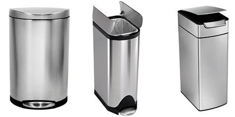 Simplehuman Stainless Steel Trash Cans Semi Round 30l Step 85 Reg 100 Butterfly 30l 102