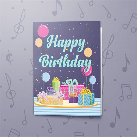 Happy Birthday Card With Music Musical Birthday Card Happy Birthday