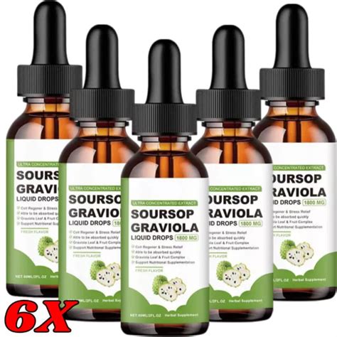 100 Pure Organic Soursop Extracttindedly Soursop Graviola Liquid Drops 1800mg £1499
