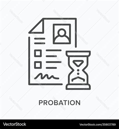 Probation Period Icon Royalty Free Vector Image