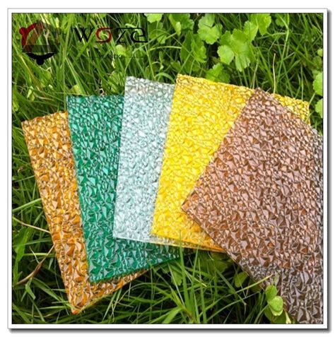 Colorful Diamond Pc Plastic Panel Embossed Solid Polycarbonate Sheet Decoration Building