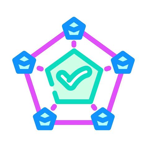 Node Validator Decentralized Application Color Icon Illustration