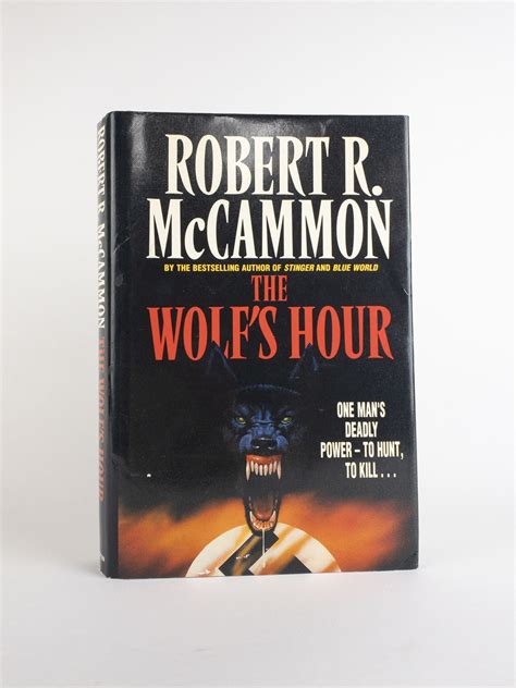The Wolfs Hour Robert R Mccammon First Uk Edition First Printing