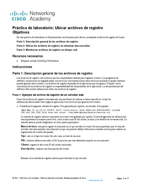 444 Lab Locating Log Files Es Xl Pdf Distribución De Linux