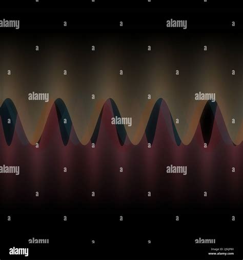 Illustration Of Multiple Waves Oscillating Or Overlapping By Many Small