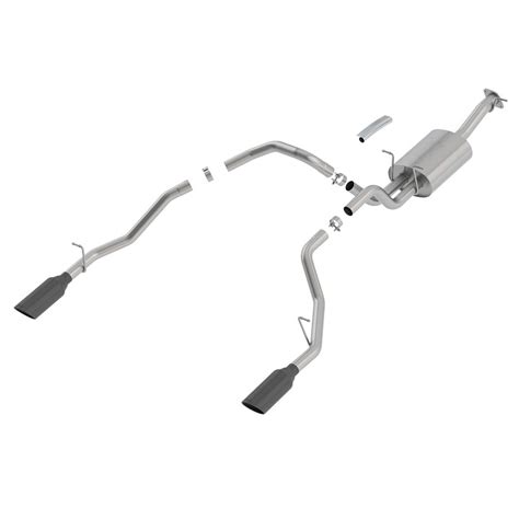Borla® Atak Stainless Cat Back Exhaust Black Tips 2019 2024 Ram 1500 5 7l V8