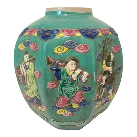 Antique Chinese Porcelain Wang Bing Rong Ginger Jar Vase No Lid Chairish