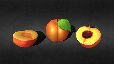 Peach Sliced Fruit 3d Model Buy Royalty Free 3d Model By Srikanthsamba [0bcc2c7] Sketchfab Store