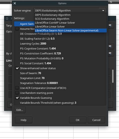 libreoffice calc extension solver issue r libreoffice
