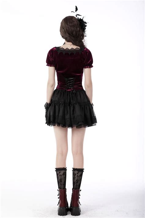 Burgundy Blood Crop Top Vampirefreaks