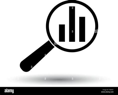 Analytics Icon Black On White Background With Shadow Vector