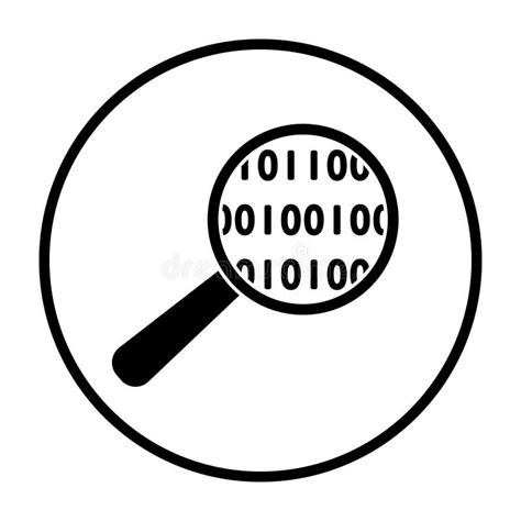 Data Analysing Icon Stock Vector Illustration Of Magnifying 145920543