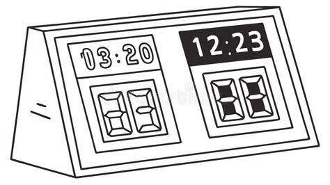 Digital Clock Displaying Time Illustration Timekeeping Device Vector