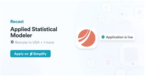 Applied Statistical Modeler Recast Simplify Jobs