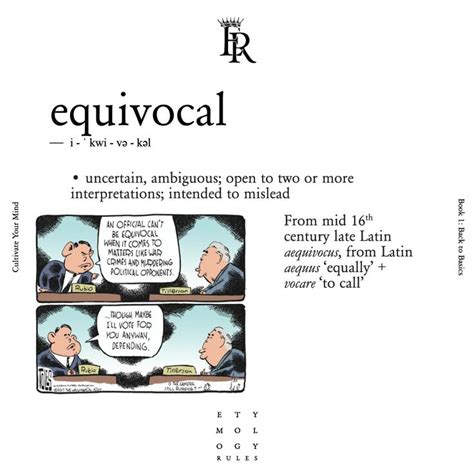 Equivocal Vocab Words Matter Words