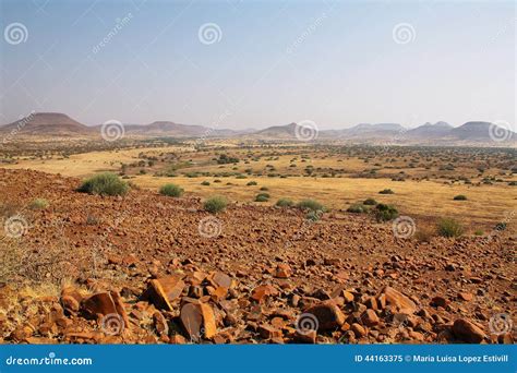 Landscape Of Mountains And Grasslands Palmwag Stock Image Image Of