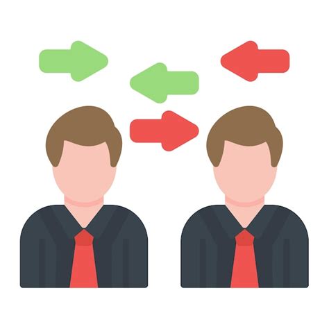 Premium Vector Two Way Communication Flat Illustration