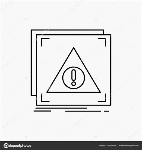 Error Application Denied Server Alert Line Icon Vector Isolated Illustration Stock Vector By