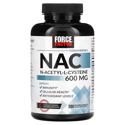 Force Factor, Fundamentals, NAC, N-Acetyl-L-Cysteine, NAC, N-Acetyl-L ...