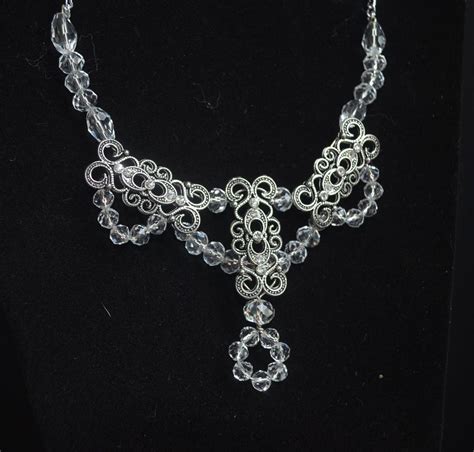 Crystal Victorian Necklace And Earring Set Etsy