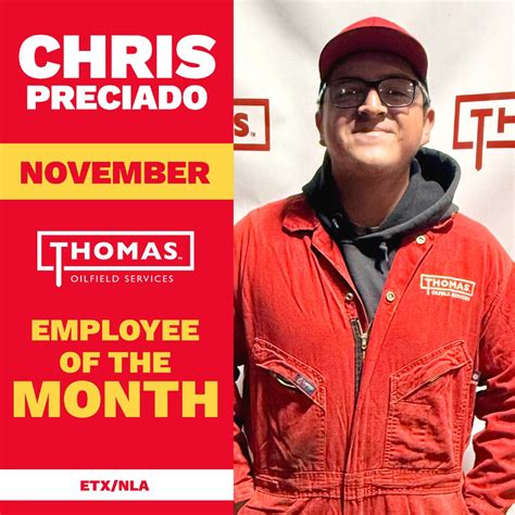 Congratulations To Chris Preciado Our Etxnla Employee Of The Month For November Chris Values