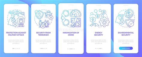 National Security And Safety Blue Gradient Onboarding Mobile App Screen