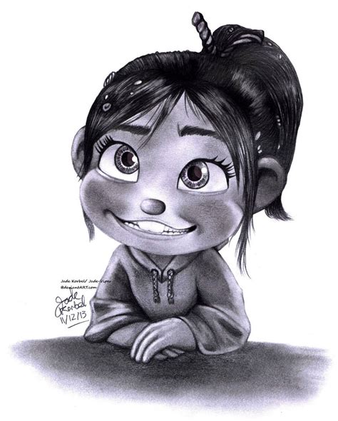 Wreck It Ralph Vanellope Pencil Drawing By Jade Viper On Deviantart
