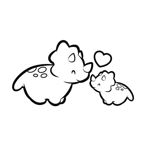 Cute Mom And Son Triceratops In 2025 Dinosaur Tattoos Mom Tattoo
