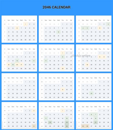 Kalender Für Dezember 2046