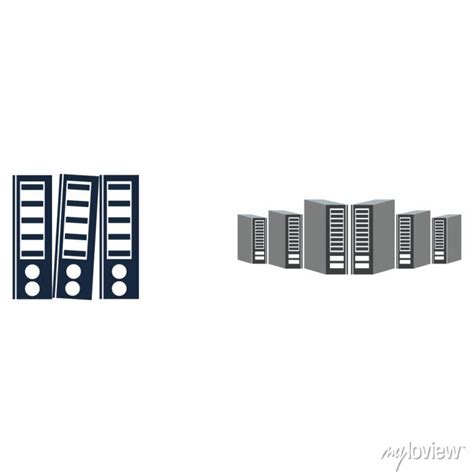 Binder Simple Office Folder Icon Vector Wall Mural • Murals Project Cyberspace Line