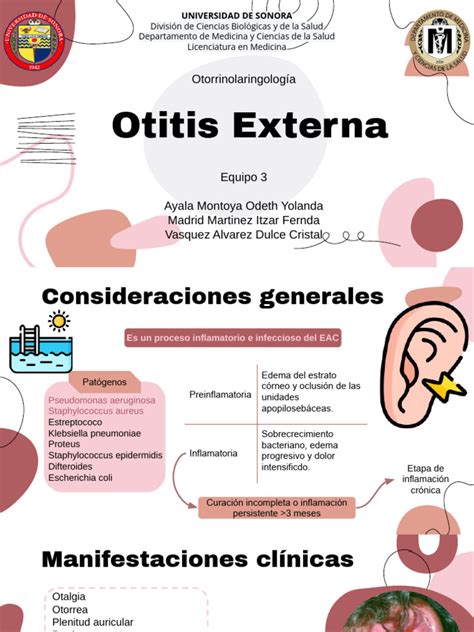 Otitis Externa Pdf Inflamación Medicina Clinica