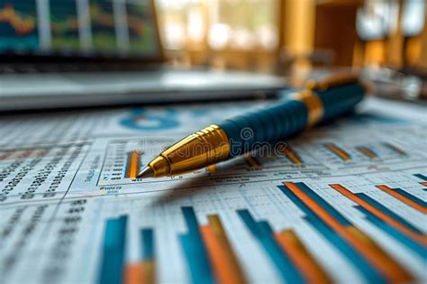 Financial Analyst Concept Financial Statistics Charts And Data