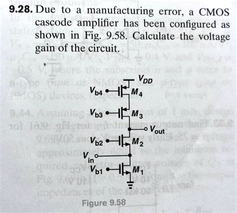 9 28 Due To A Manufacturing Error A Cmos Cascode Amplifier Has Been