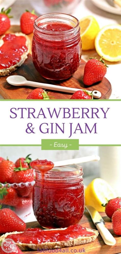 Strawberry And Gin Jam Simple No Pectin Recipe Fab Food 4 All