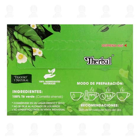 Hierbas Therbal Para Infusión De Té Verde 30 Gr De Therbal Farmacias Guadalajara