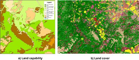 A Land Capability Classes I Viii And B Land Use Cover In The Download Scientific Diagram