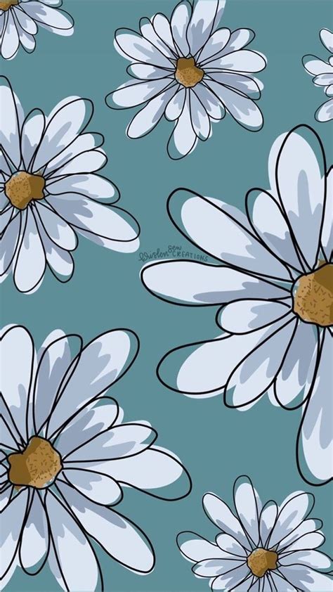 Fond Décran Pastel Avec Des Marguerites Blanches Margaritas Dibujo