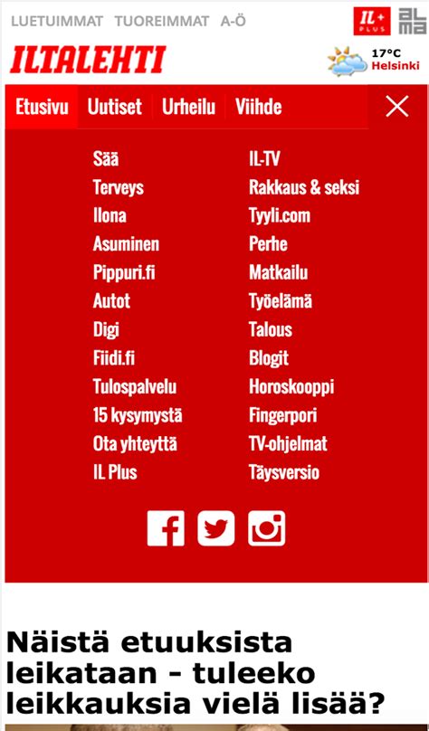 Iltalehtifi Il Suomen Suurin Uutispalvelu Finland News App On